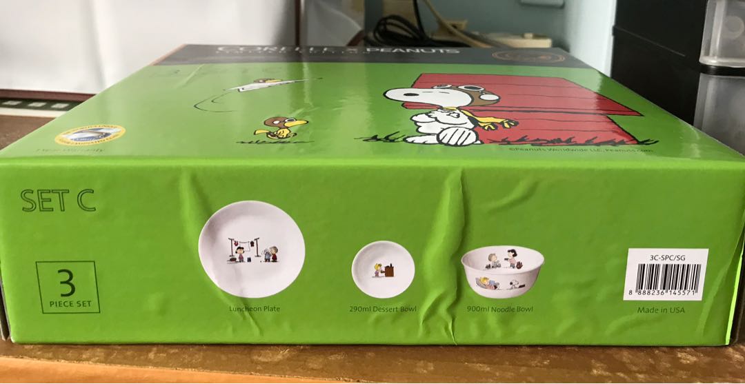 Corelle Peanuts Snoopy Limited Edition Dinnerware , Furniture & Home ...