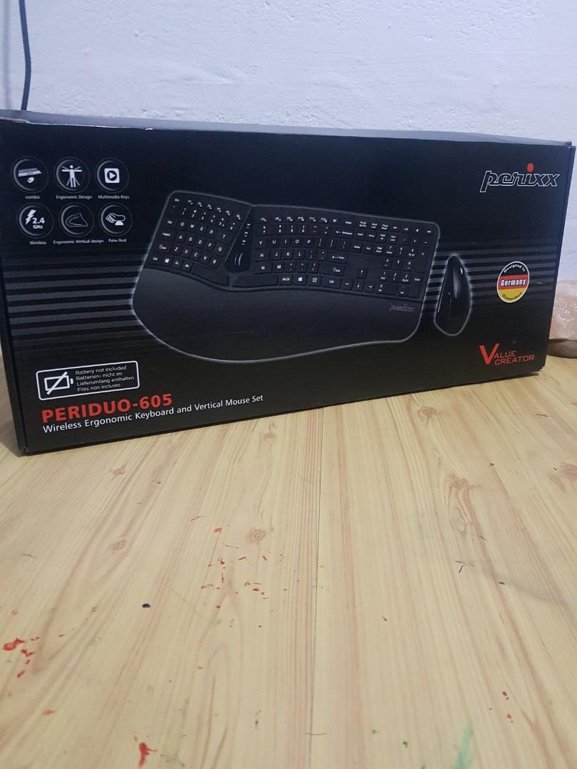(Design in germany) Perixx Periduo-605, Wireless Ergonomic Split ...