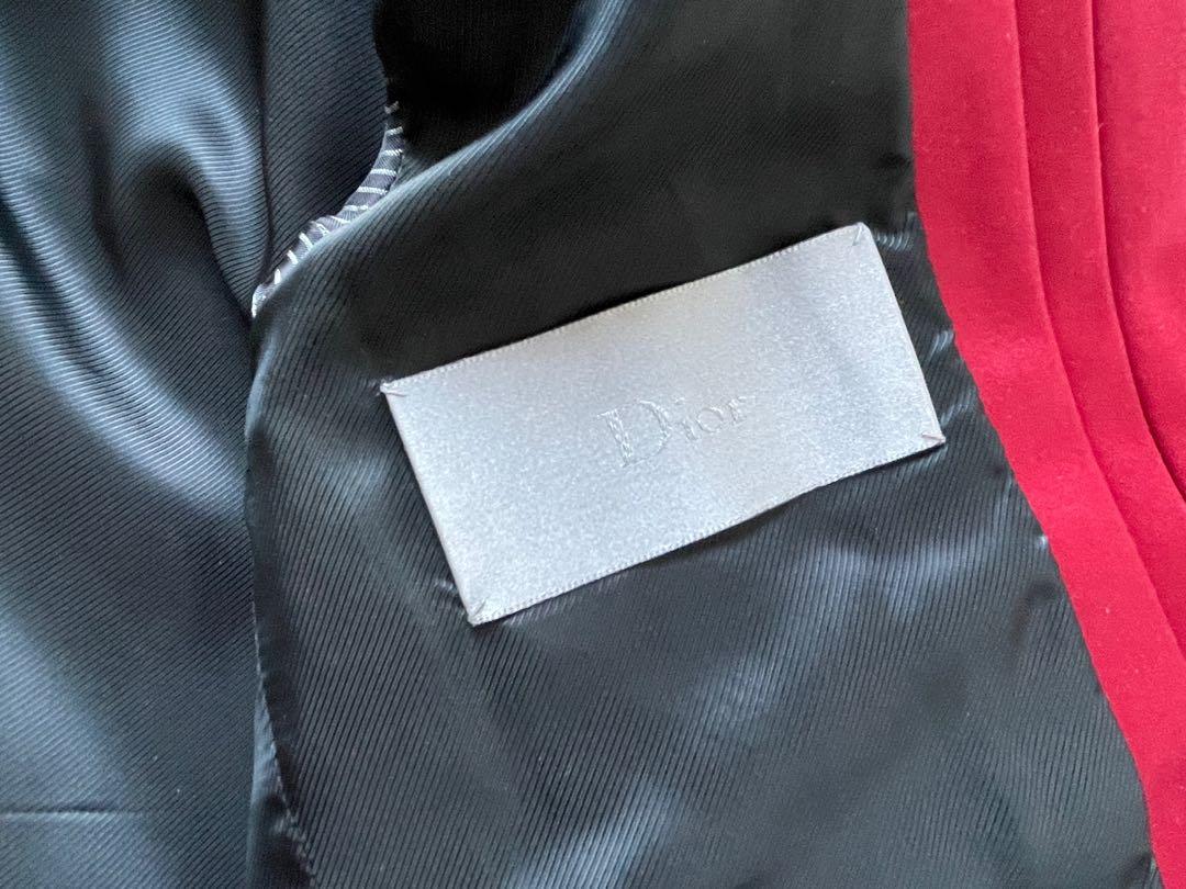 Dior Homme by HEDI SLIMANE Spring 2006 Red Napoleon Jacket - Size 46 ...