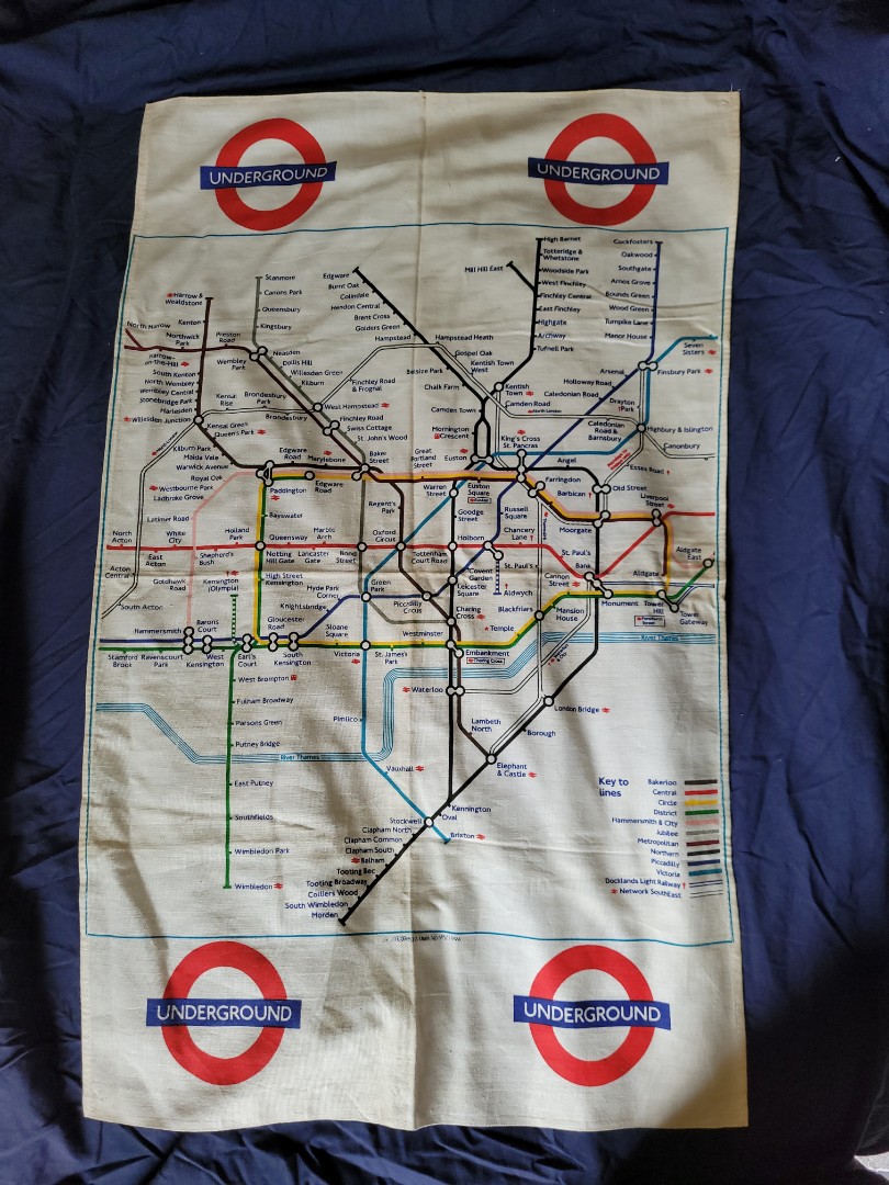 #Duit4Raya London Underground Map 1994, Furniture & Home Living, Home ...