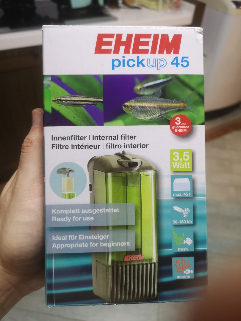EHEIM pickup 45 aquarium internal filter, Pet Supplies, Homes & Other Pet Accessories on Carousell