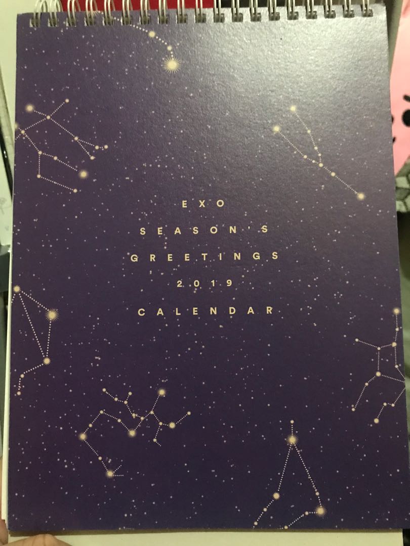 Exo Season’s Greetings 2019 Desk Calendar, Hobbies & Toys, Memorabilia ...