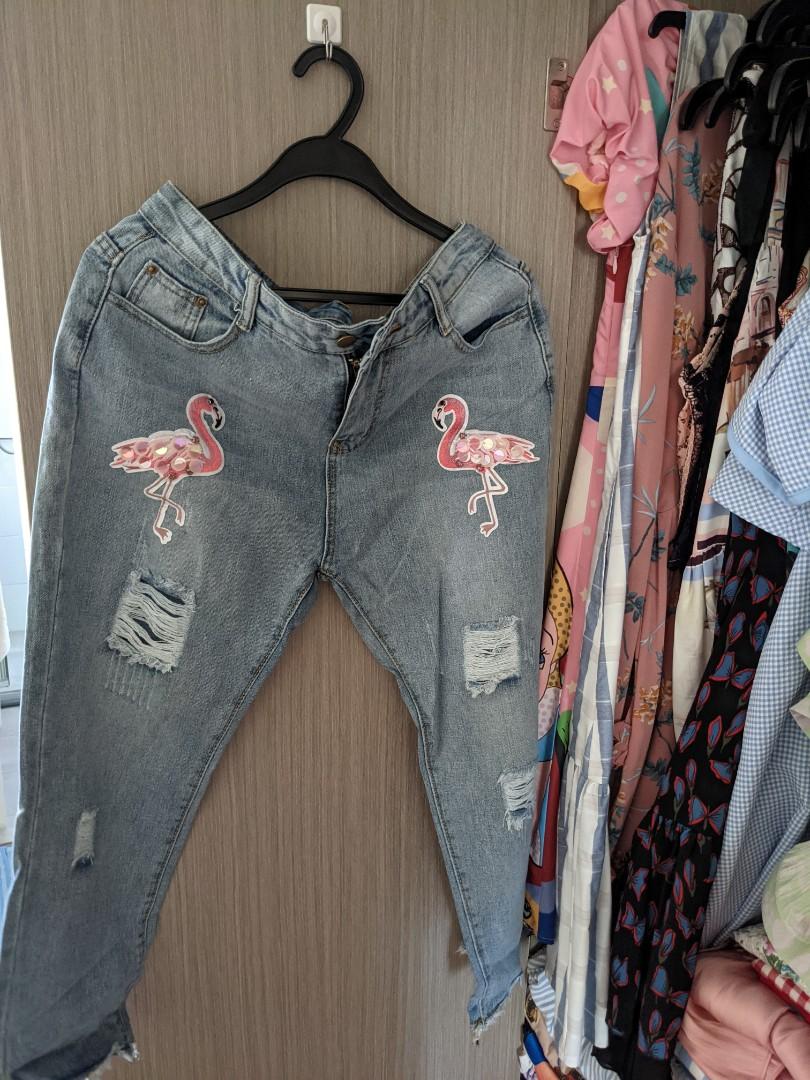 Flamingo Jeans Ripped, Women's Fashion, Bottoms, Jeans & Leggings on ...