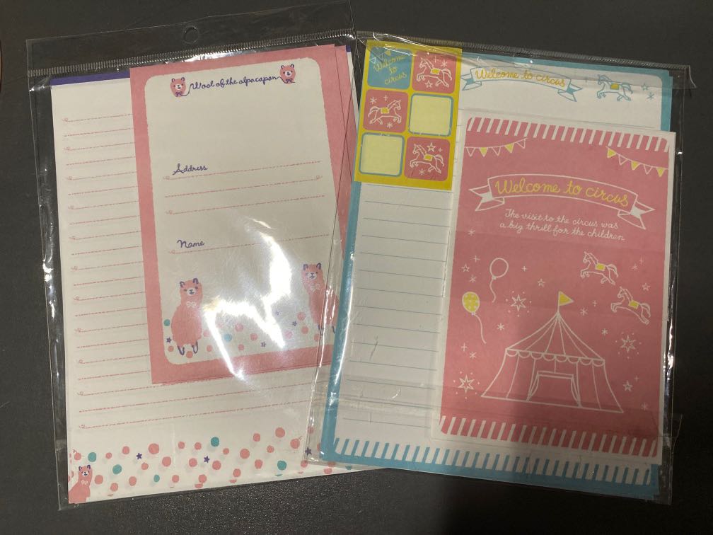 FREE Daiso Letter Writing Set, Hobbies & Toys, Stationery & Craft ...