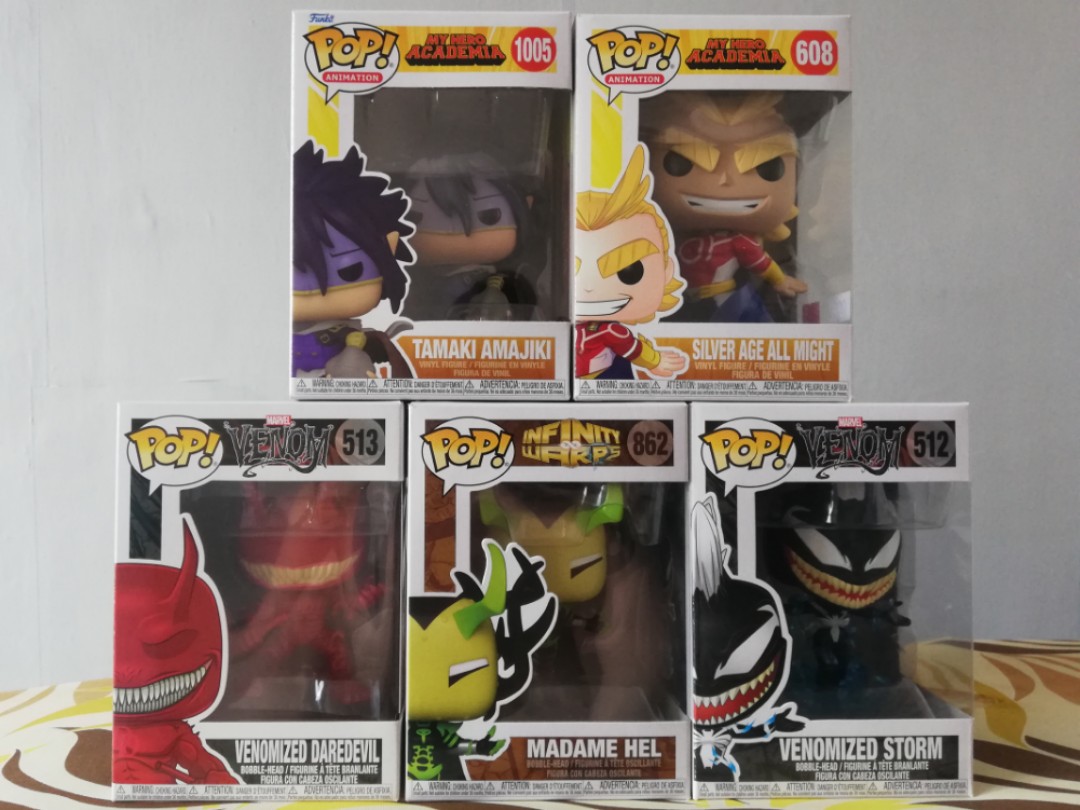 Funko pop! Marvel and MHA set, Hobbies & Toys, Toys & Games on Carousell