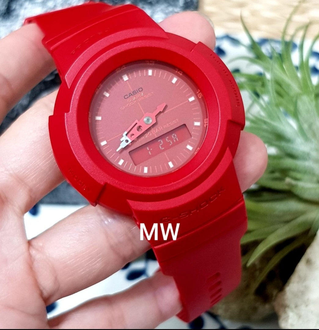 Genuine Casio Men G-Shock unisex red aw500 aw-500 aw-500b-4dr watch ...
