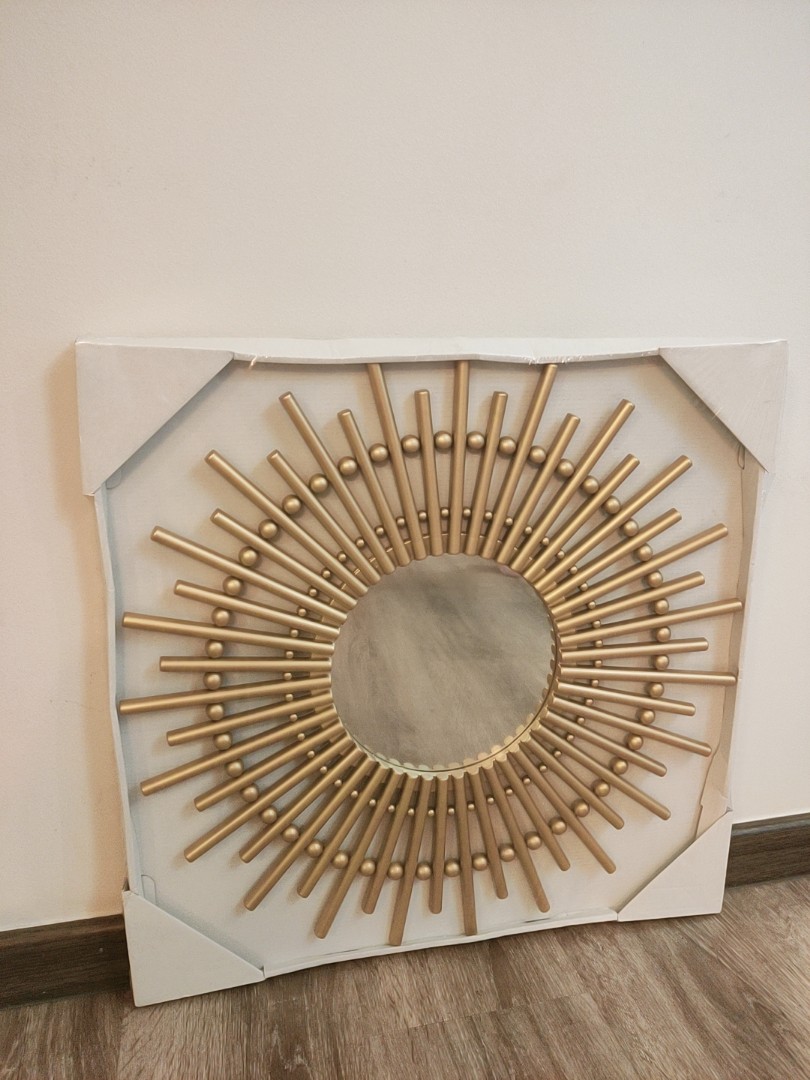 Gold Wall round sunray mirror, Furniture & Home Living, Home Decor ...