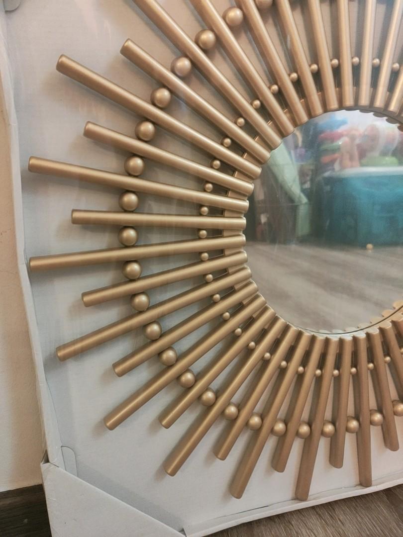 Gold Wall round sunray mirror, Furniture & Home Living, Home Decor ...