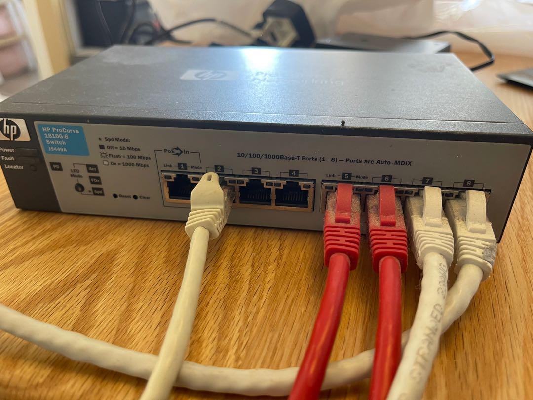 HP ProCurve 1810G-8 (J9449A) Switch, 電腦＆科技, 電腦周邊及配件, Wifi及上網相關產品 ...