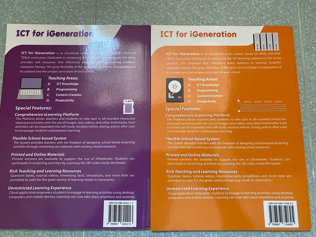 ICT for iGeneration 兩本 全新 電腦科必備 實用科普IT, 興趣及遊戲, 書本 & 文具, 教科書 - Carousell