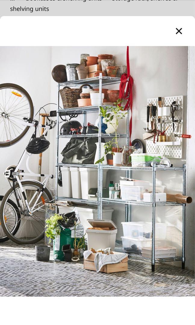 IKEA OMAR Shelf with two basket, Furniture & Home Living, Furniture ...