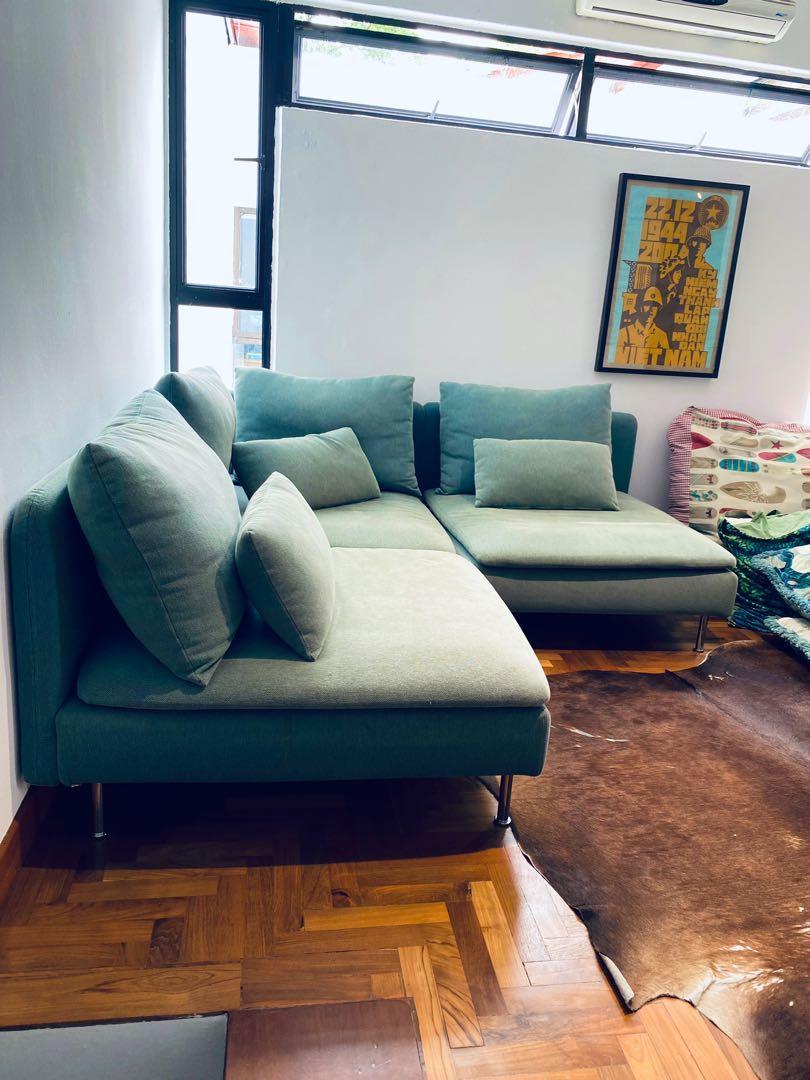 Ikea soderhamn corner 3 seater sofa, Furniture & Home Living, Furniture ...