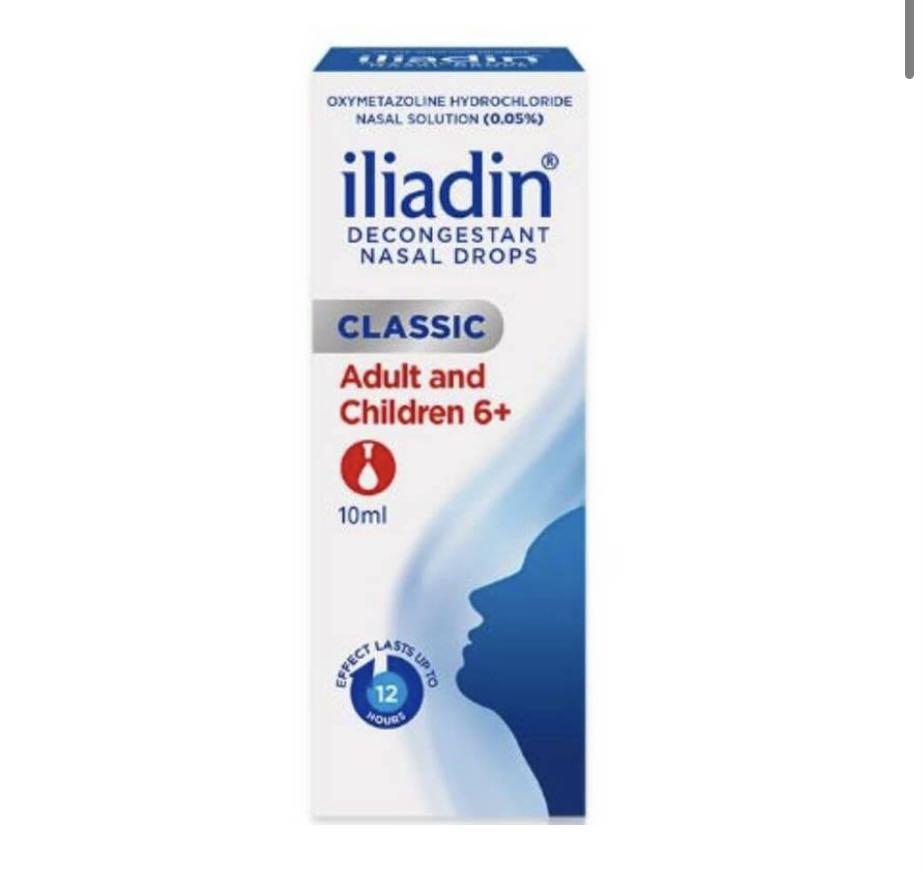 Iliadin Adult Nasal Drops 0.05%, 10ml, Health & Nutrition, Medical ...