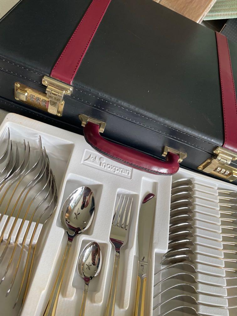 Inoxpran 24 carat gold plated, 18/10 stainless steel, Furniture & Home ...