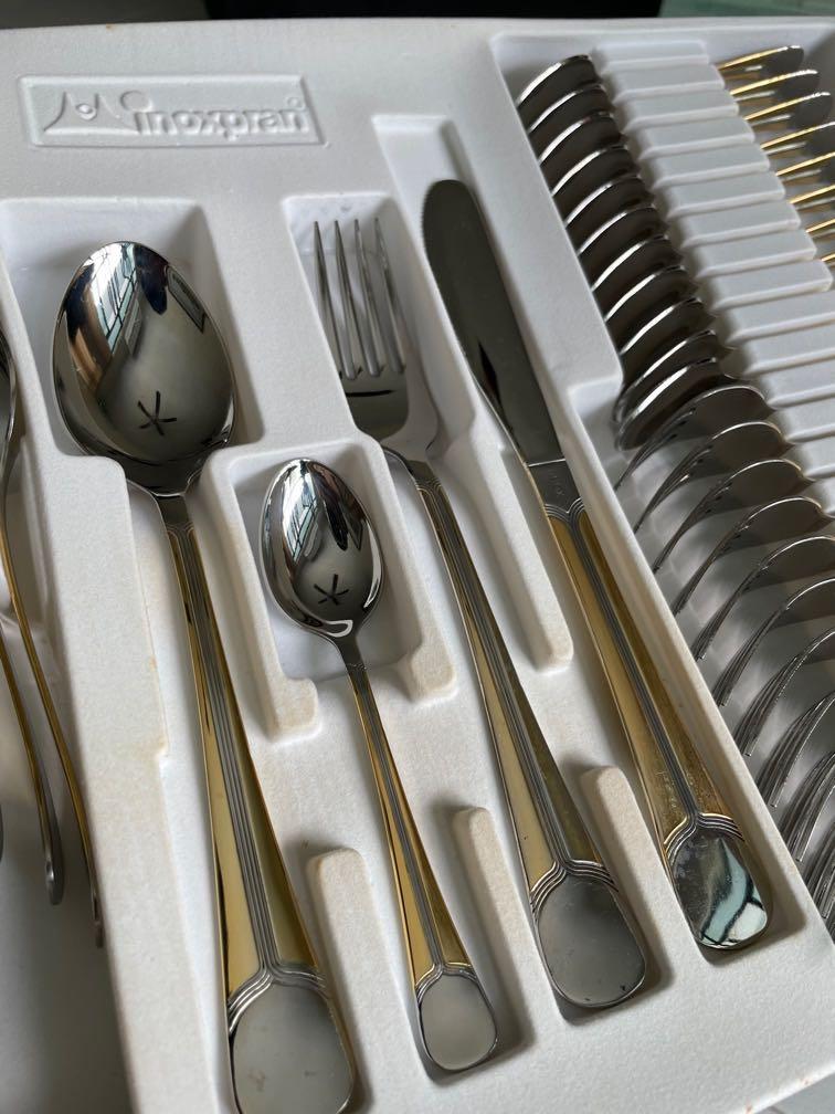 Inoxpran 24 carat gold plated, 18/10 stainless steel, Furniture & Home ...