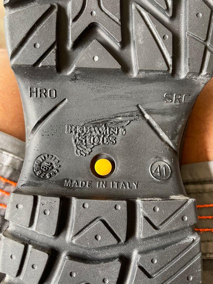 Italy made RED WING safety boots model 3205 size EU 41, Men's Fashion ...