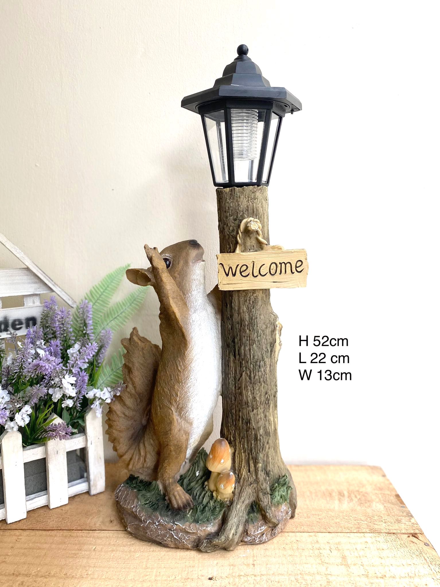 Large size squirrel solar lamp post, Furniture & Home Living, Home ...