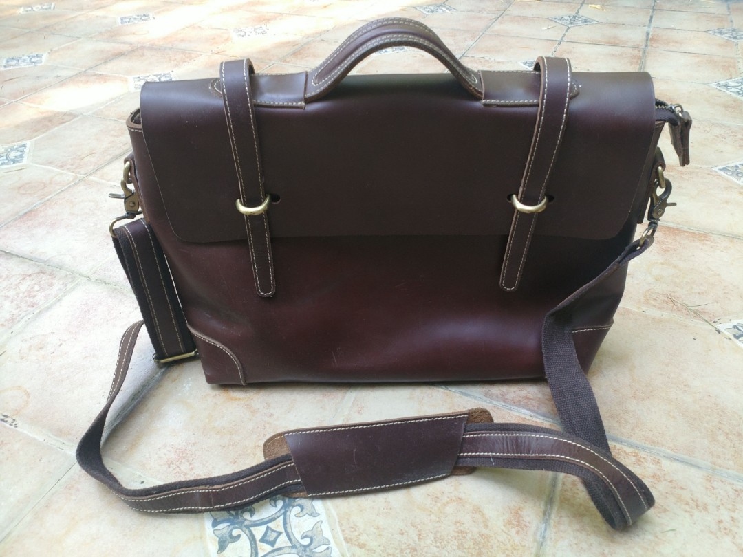 Leather messenger / backpack, Men's Fashion, Bags, Backpacks on Carousell