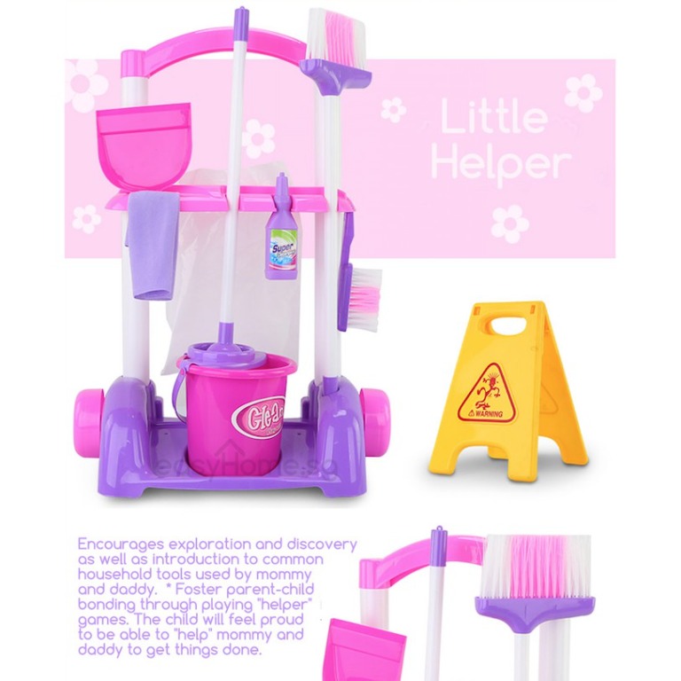 Little Helper Pink 667K / Red 66733 - Pretend Role Play Cleaning Kids ...