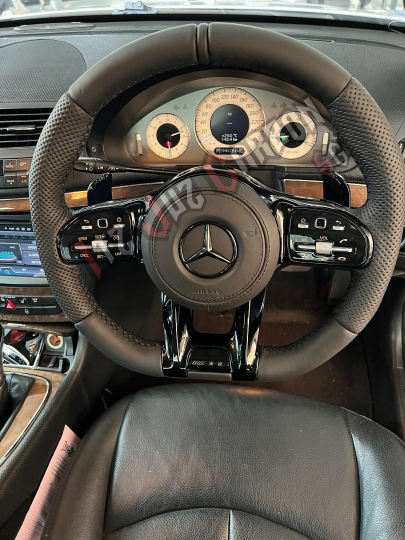Mercedes W211 E200 AMG steering wheel retrofit, Car Accessories ...