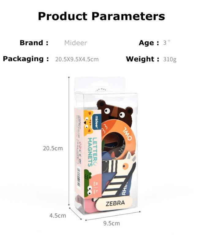 Mideer Magnet Kids Toys Letter Alphabet Number Fridge Magnetic for ...