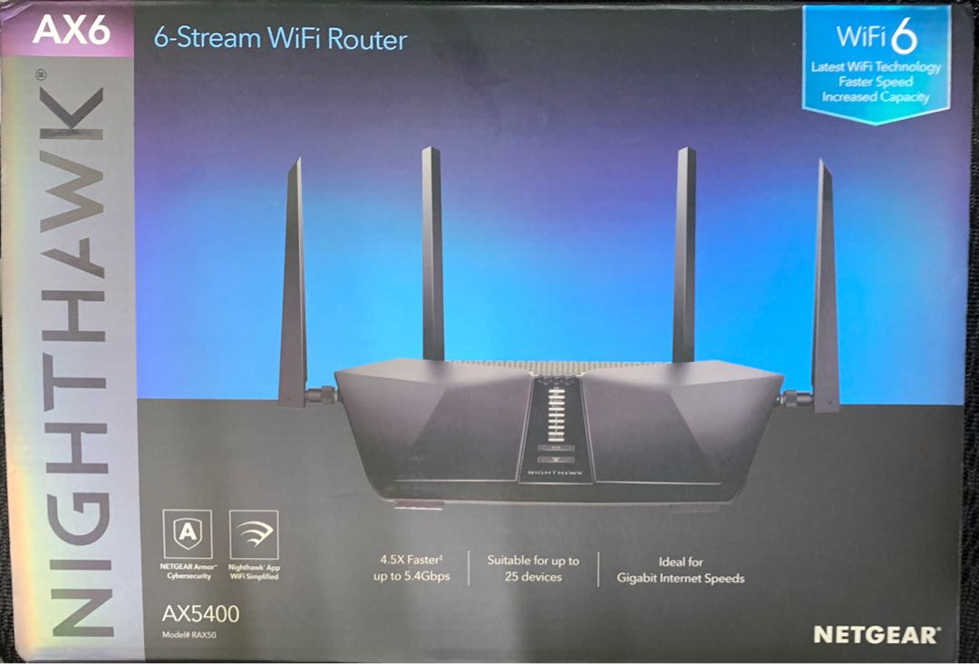 Netgear Nighthawk WiFi RAX AX 雙頻 智能無線路由器 router 電腦科技 電腦周邊及配件 Wifi及上網相關產品 Carousell