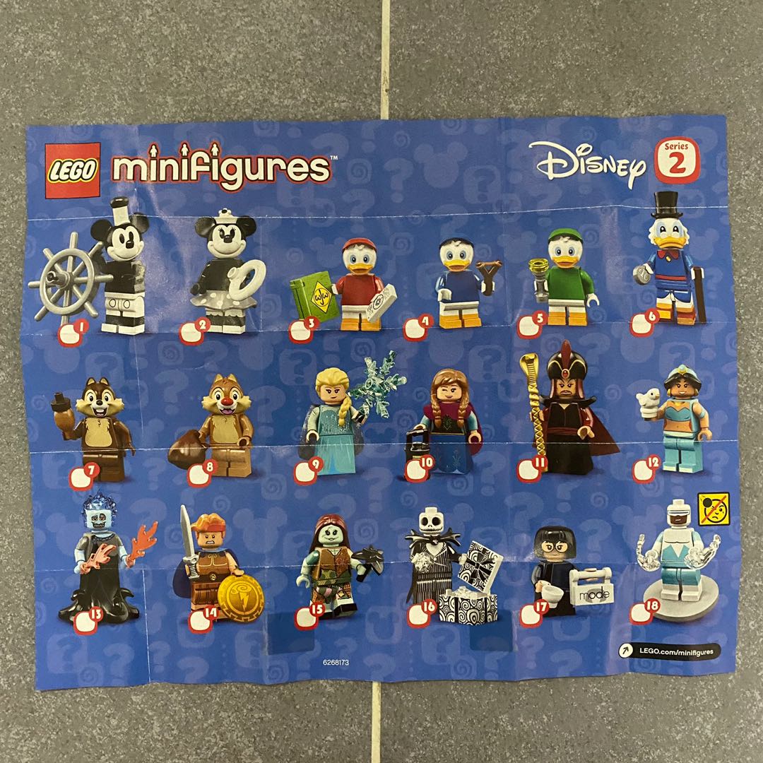 New Lego Disney Minifigures 71024 - Series 2 (set of 18), 興趣及遊戲, 玩具 ...