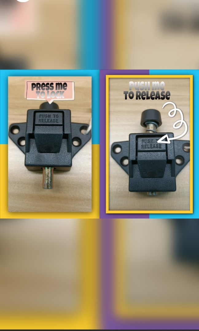 New Truth Patio Secondary Lock, Furniture & Home Living, Security ...