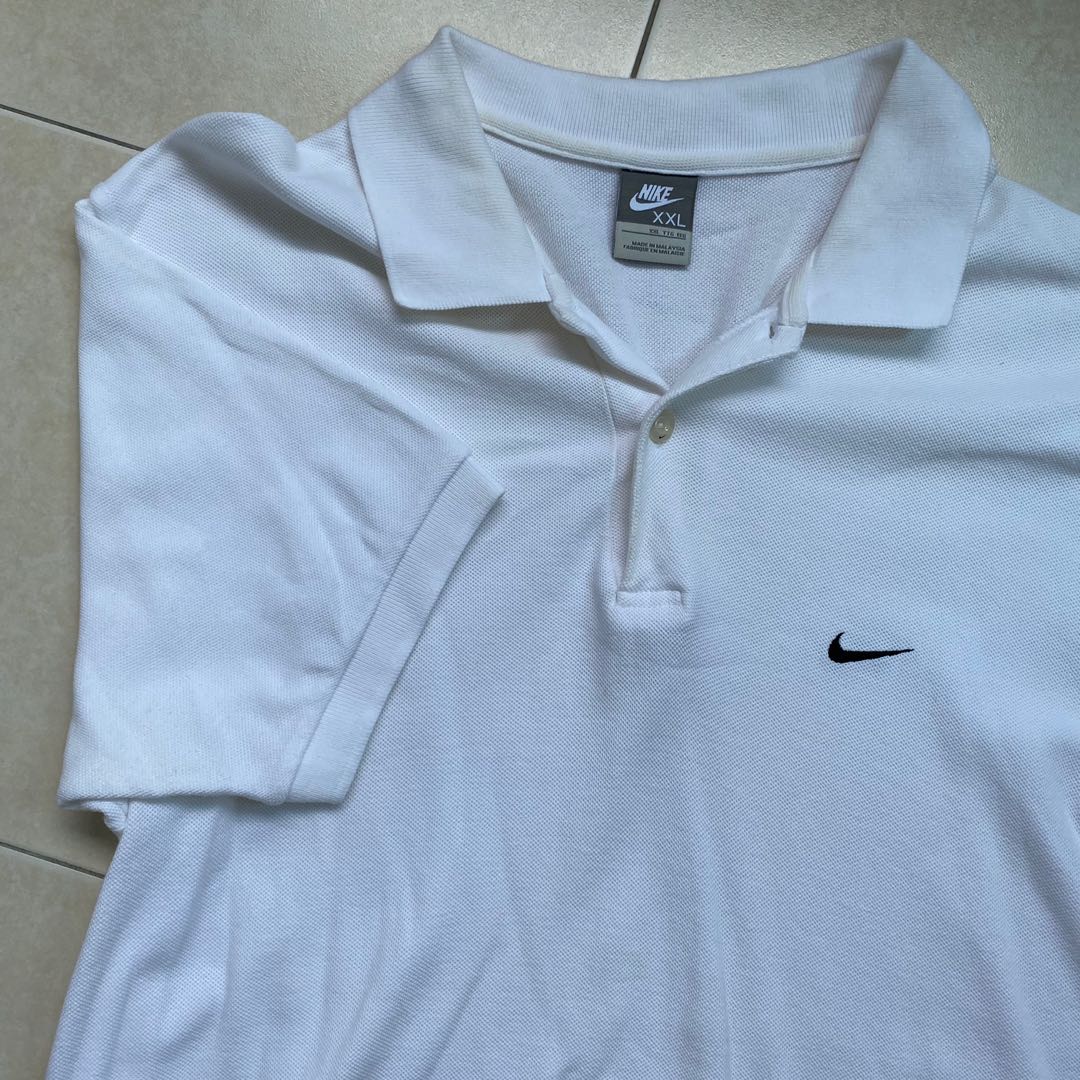 Nike White Oversized Polo Tee Shirt, Men's Fashion, Tops & Sets ...