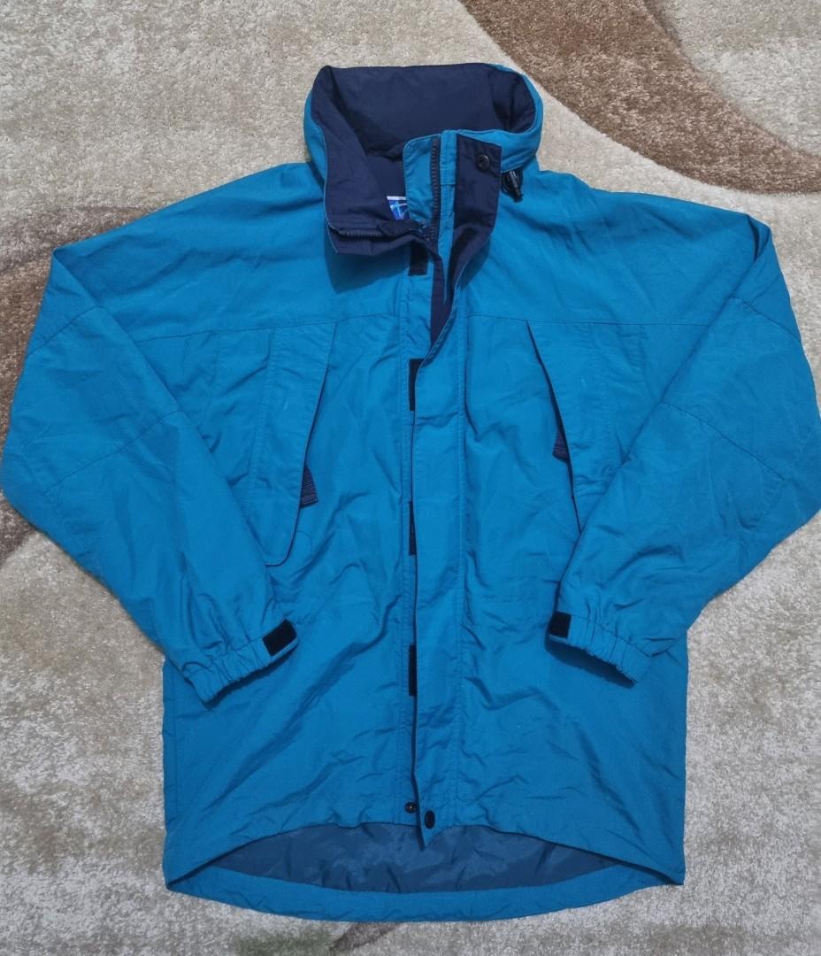 Nylon Shell Parka Windbreaker Jacket (Blue Green), Men's Fashion, Coats ...