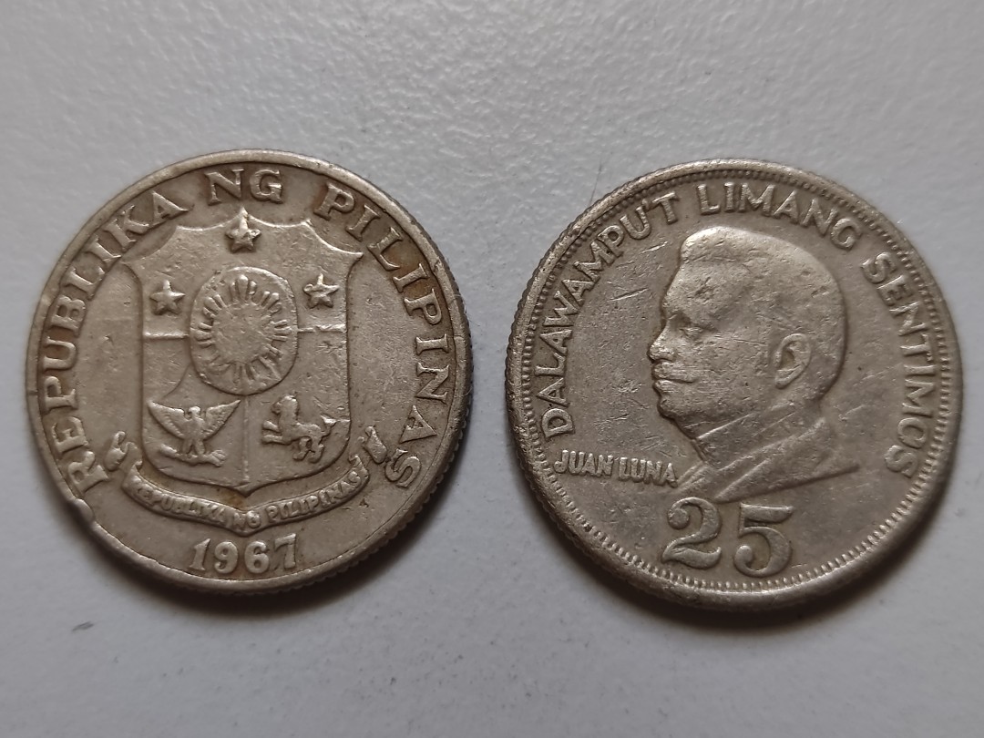 Old Philippine 25 Centavo Coins, Hobbies & Toys, Memorabilia ...