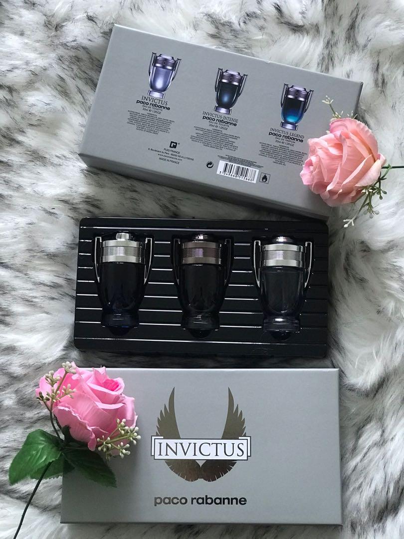 Paco Rabanne Invictus Miniature Set 3 in 1, Beauty & Personal Care ...