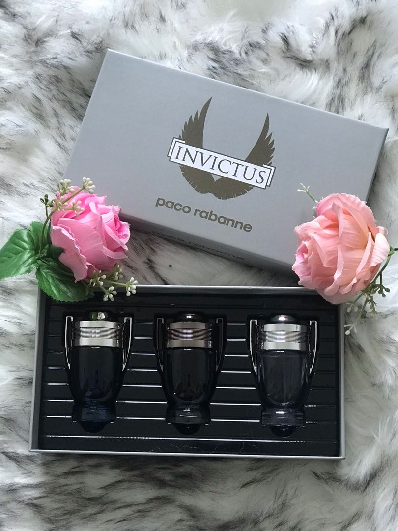 Paco Rabanne Invictus Miniature Set 3 in 1, Beauty & Personal Care ...