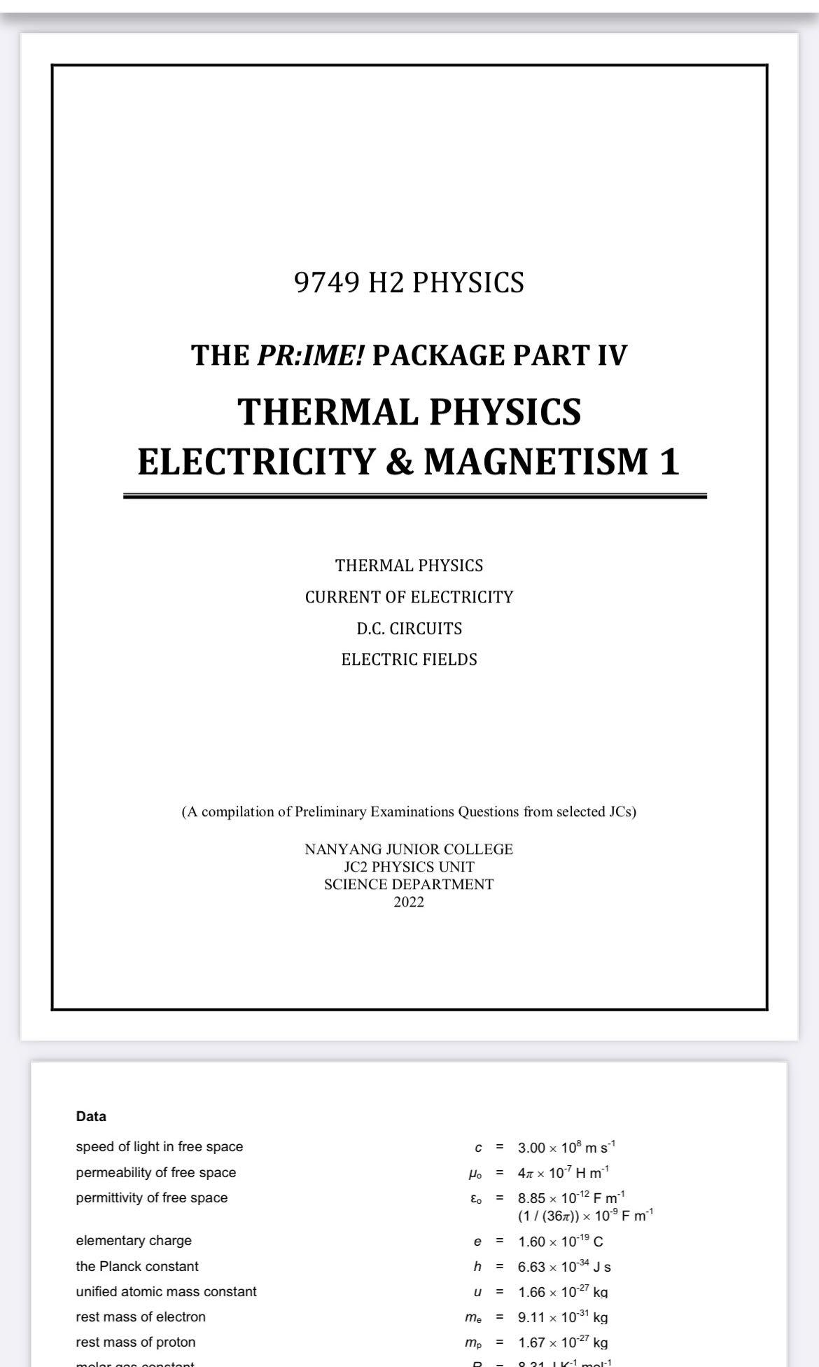 PCME + GP A Levels Bundle (2024 RJC RI Raffles Institution HCI HCJC Hwa ...