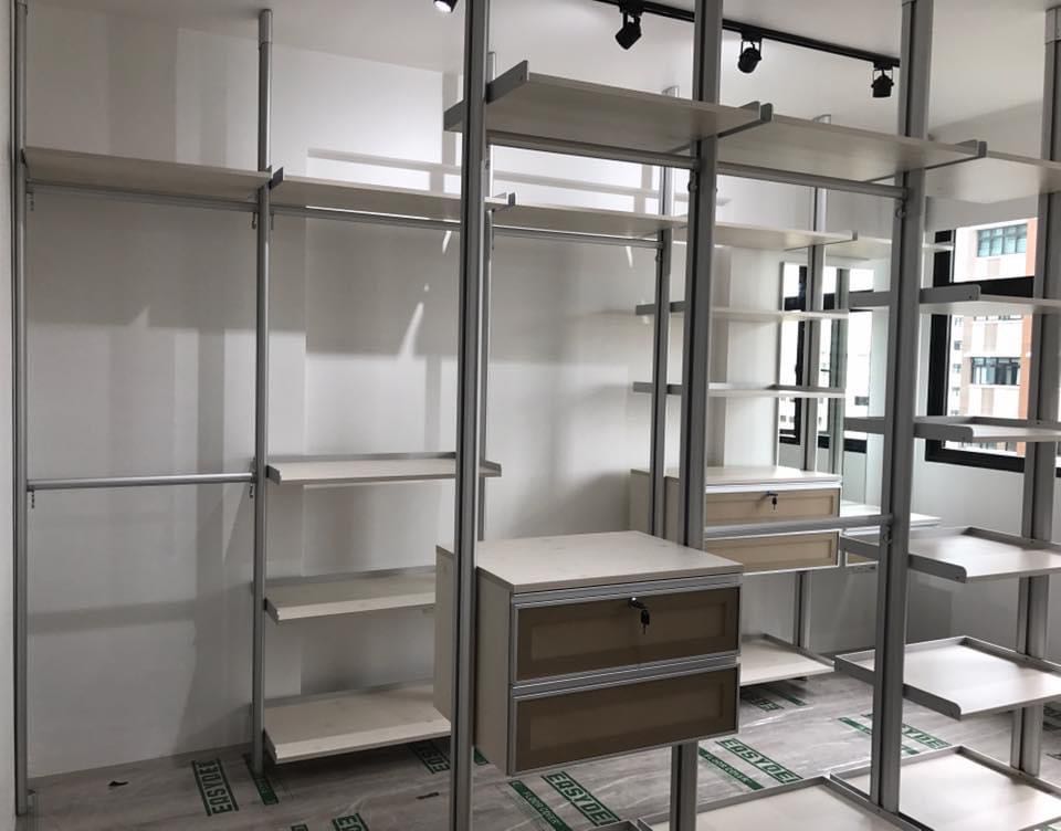 Wardrobe Pole Racking System, Furniture & Home Living, Furniture ...