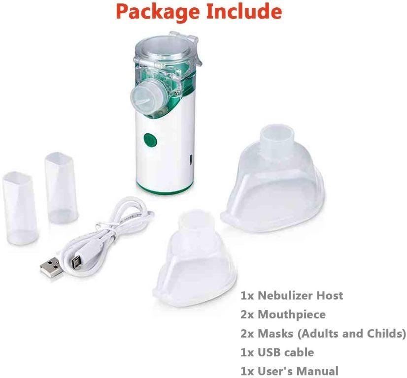 Portable Inhalator for Kids & Adults, Mesh Vaporizer with Masks and ...
