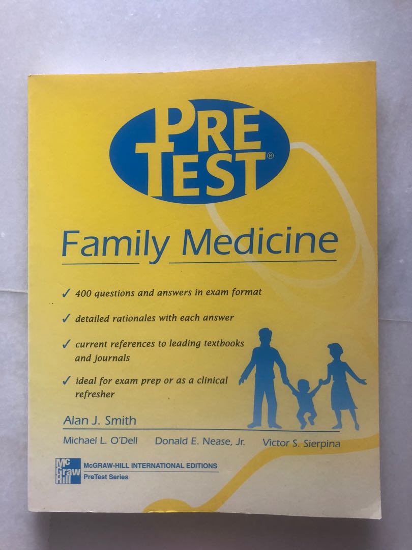 Pre-Test Family Medicine, Hobbies & Toys, Books & Magazines, Assessment ...