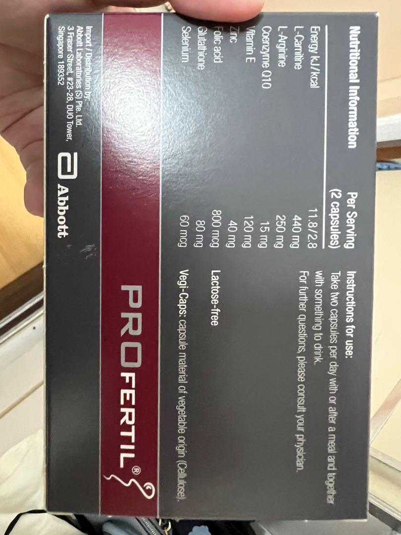 Profertil 60 capsules, Health & Nutrition, Health Supplements, Vitamins ...