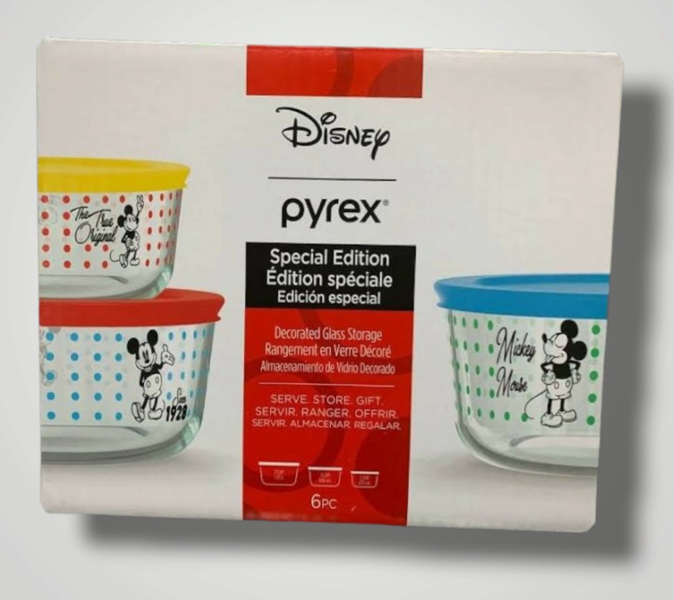 Pyrex Special Edition Disney Storage 6-piece Set, Furniture & Home ...