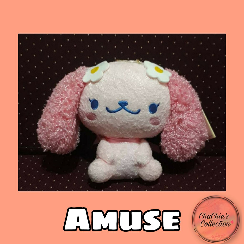 SALE RARE Amuse Cute Dog Pink Plush Toy, Hobbies & Toys, Toys & Games ...