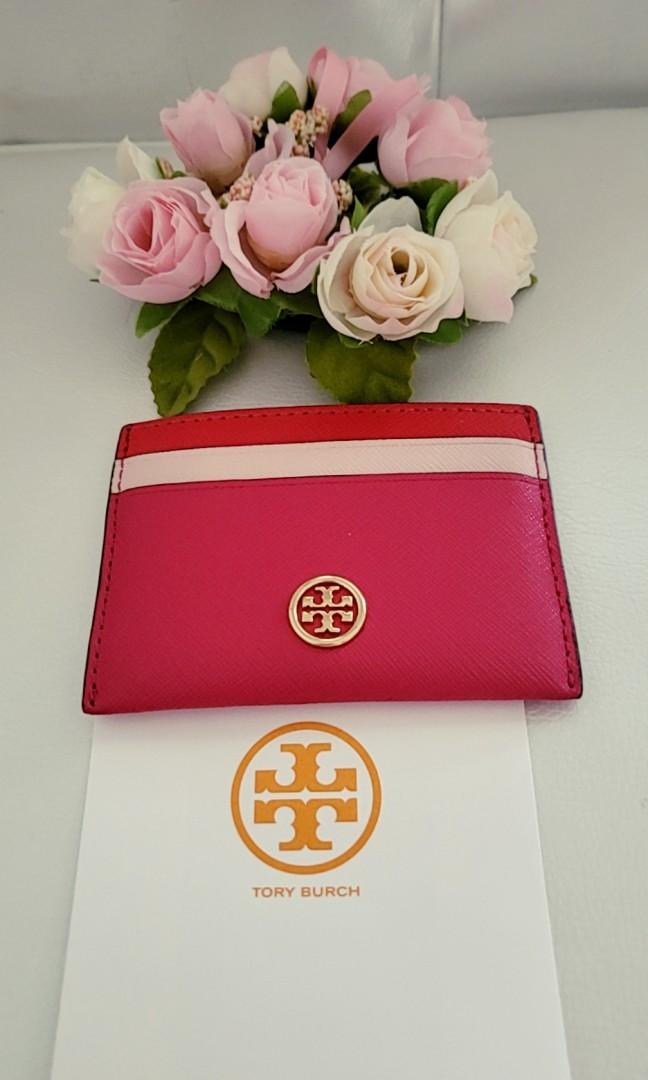 (RECEIPTS) AUTHENTIC TORY BURCH PINK CARDHOLER, Luxury, Bags & Wallets ...