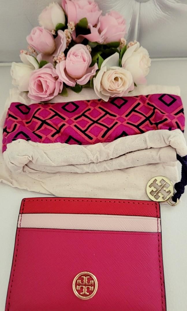 (RECEIPTS) AUTHENTIC TORY BURCH PINK CARDHOLER, Luxury, Bags & Wallets ...