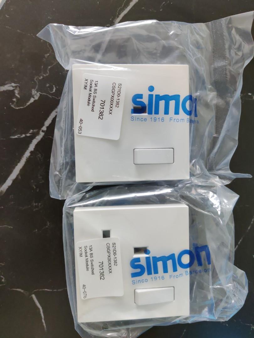 Simon 13A single socket, TV & Home Appliances, Electrical, Adaptors ...
