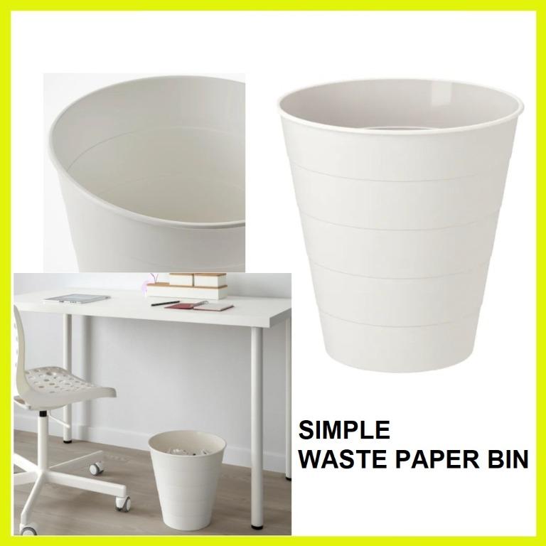 Simple White Waste Paper Bin 10Litre or Gardening Box (IK081 ...