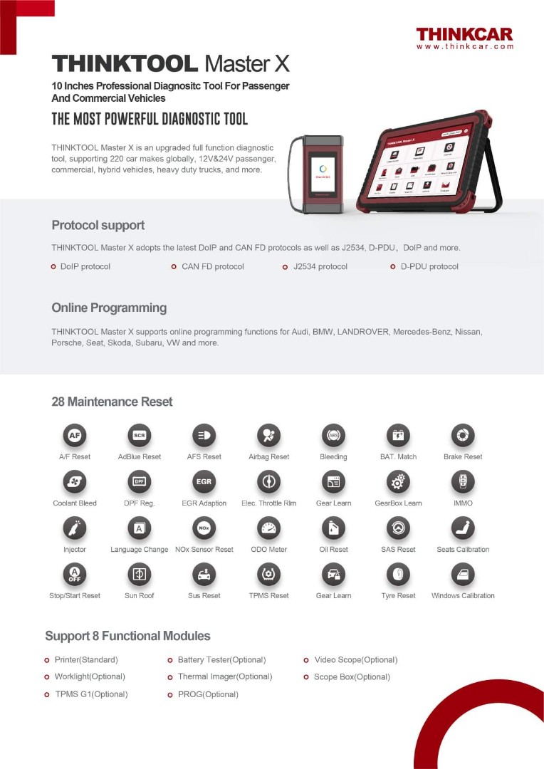 Thinktool Master X Advanced Diagnostic Tools, Car Accessories, Car ...