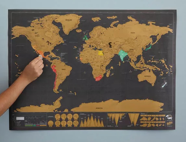 Travel Scratch World Map Wall Poster (Comes with Cardboard Tube) BRAND ...
