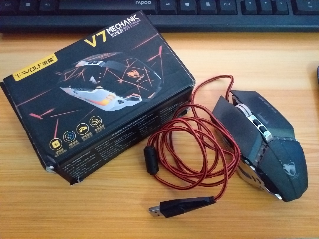 T-Wolf V7 mechanic mouse, Computers & Tech, Parts & Accessories, Mouse ...