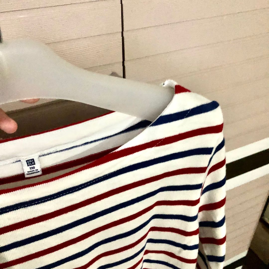 Uniqlo Knit Salur Crop / Kids, Fesyen Wanita, Pakaian Wanita, Atasan di ...