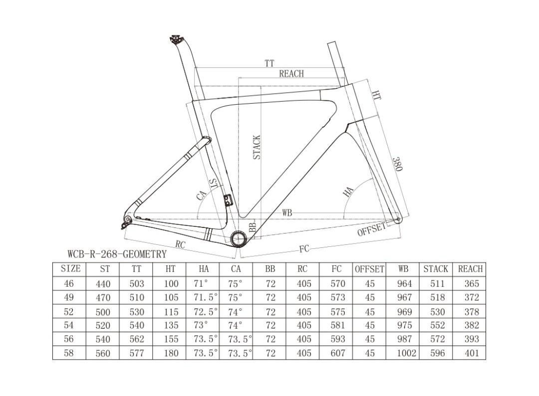 Workswell WCB-R-268 Disc roadbike frameset, Sports Equipment, Bicycles ...