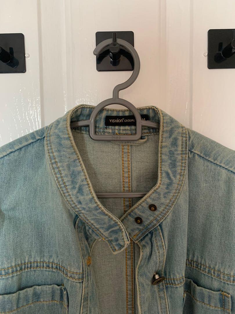 Yishion Denim Jacket, Women's Fashion, Coats, Jackets and Outerwear on Carousell